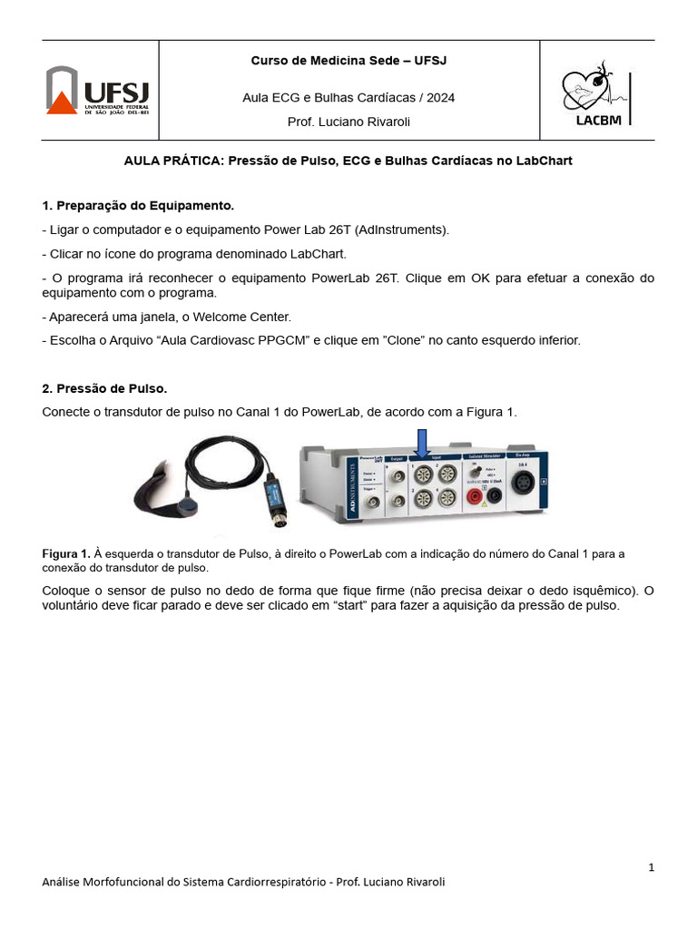 Tutorial de Aula Prática ECG Bulhas | PDF | Eletrocardiografia | Som