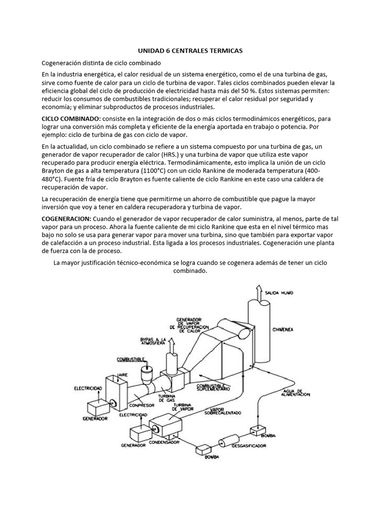 Centrales Termicas | Descargar gratis PDF | Máquina de vapor | Cogeneración