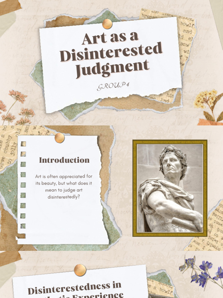 Art as a Disinterested and Judgment (Group 4)-Compressed | PDF ...