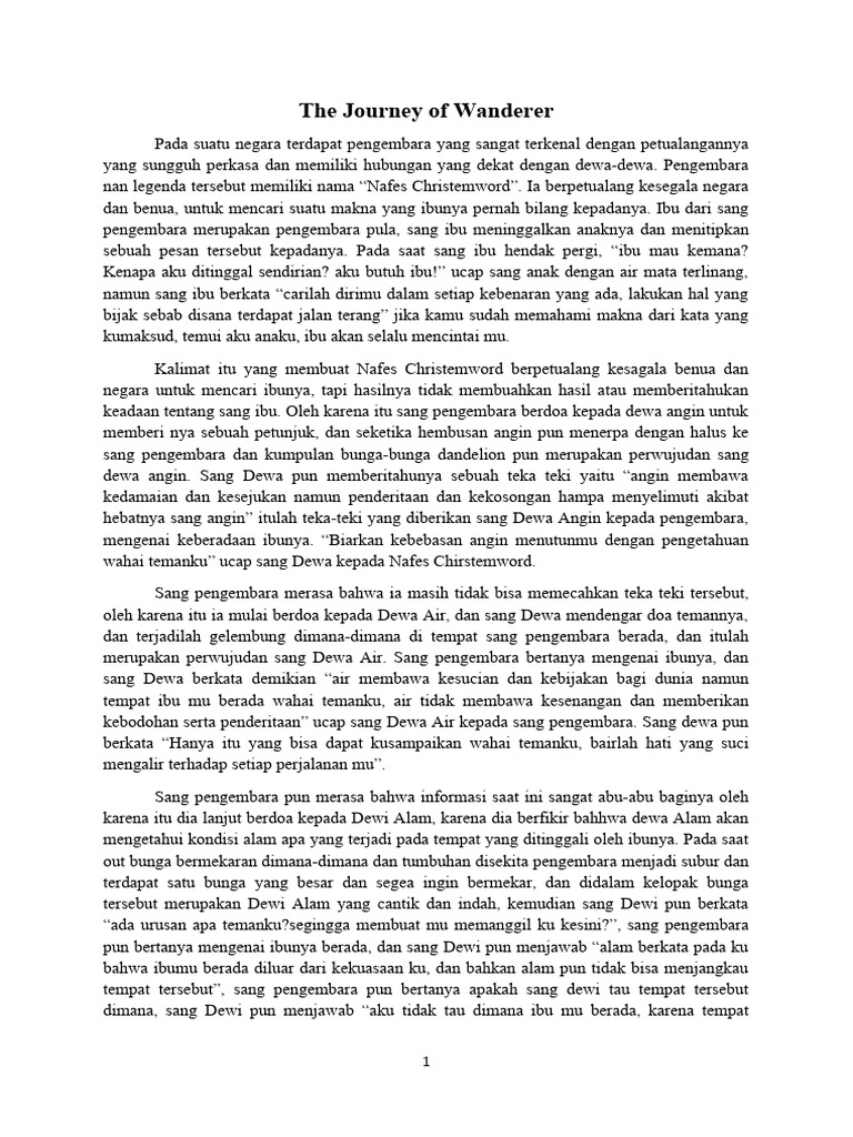 The Journey of Wanderer | PDF | Agama & Spiritualitas