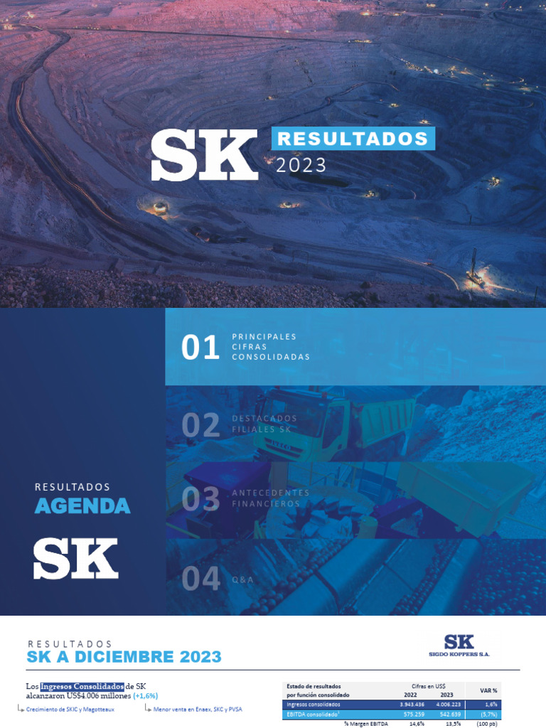 Presentacion Resultados SK Dic 23 | PDF | Contabilidad financiera ...
