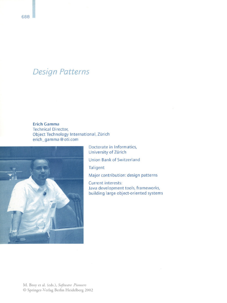 designPatterns10yearsLater-gamma2002 | PDF | Method (Computer Programming) | Class (Computer ...