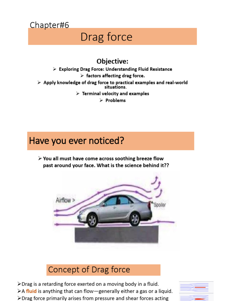 Understanding Drag Force in Fluids | PDF | Drag (Physics) | Force