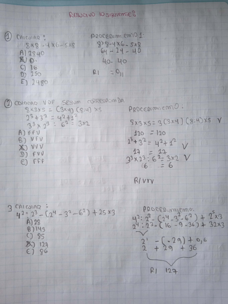 Matemática Ejercicios | PDF