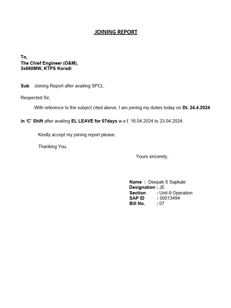 Joining Report | PDF