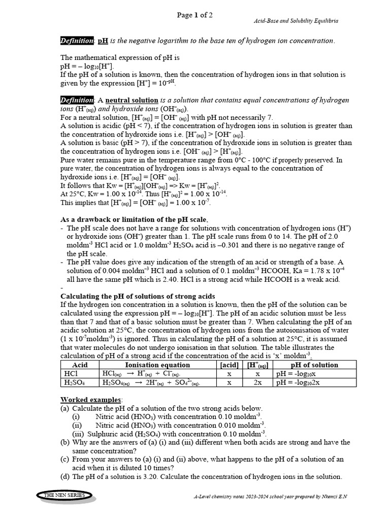 11. Acid-Base Equilibria 01-TEXTBOOK - STDT2 | PDF | Ph | Acid