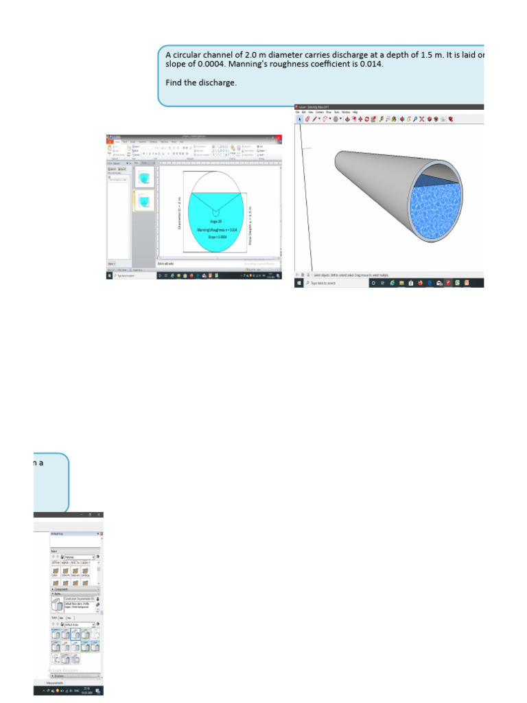Flow Through A Circular Channel Using Manning's Formula | PDF