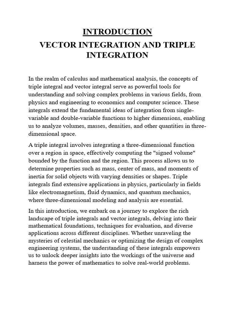 INTRO 1 | PDF | Integral | Mathematics