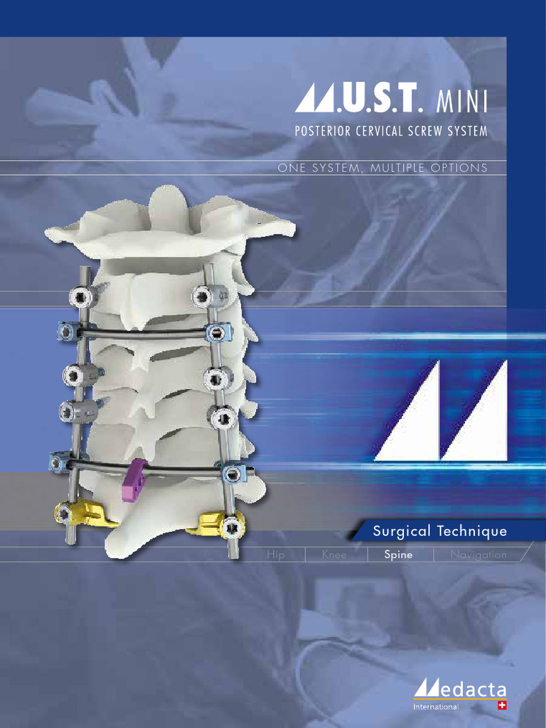 M.U.S.T. Mini Cervical Screw System | PDF | Vertebra | Vertebral Column