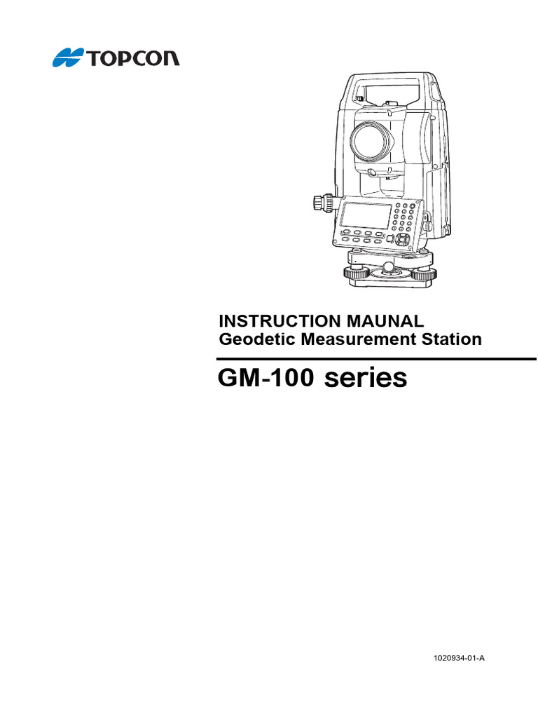Manual Estacion Total Topcon Gm-100 Series | PDF | Battery Charger | Laser