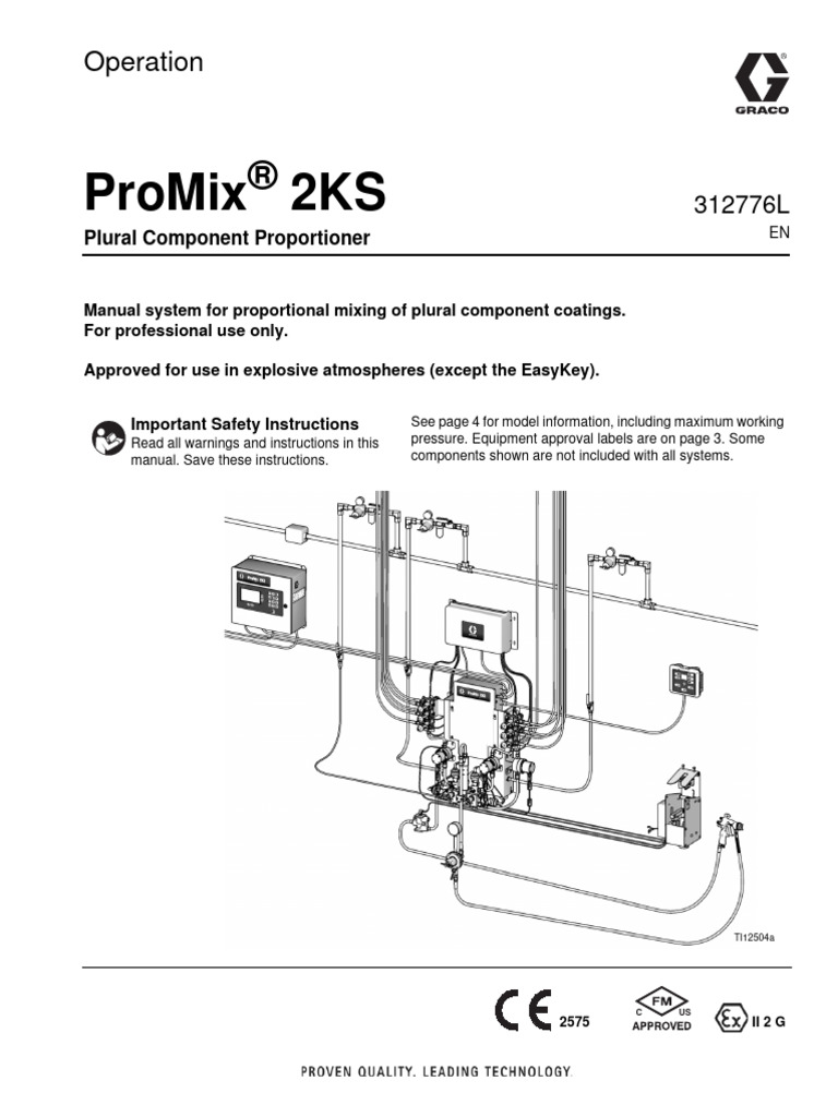 312776L, Manual, ProMix 2KS Manual | PDF | Valve | Personal Protective ...