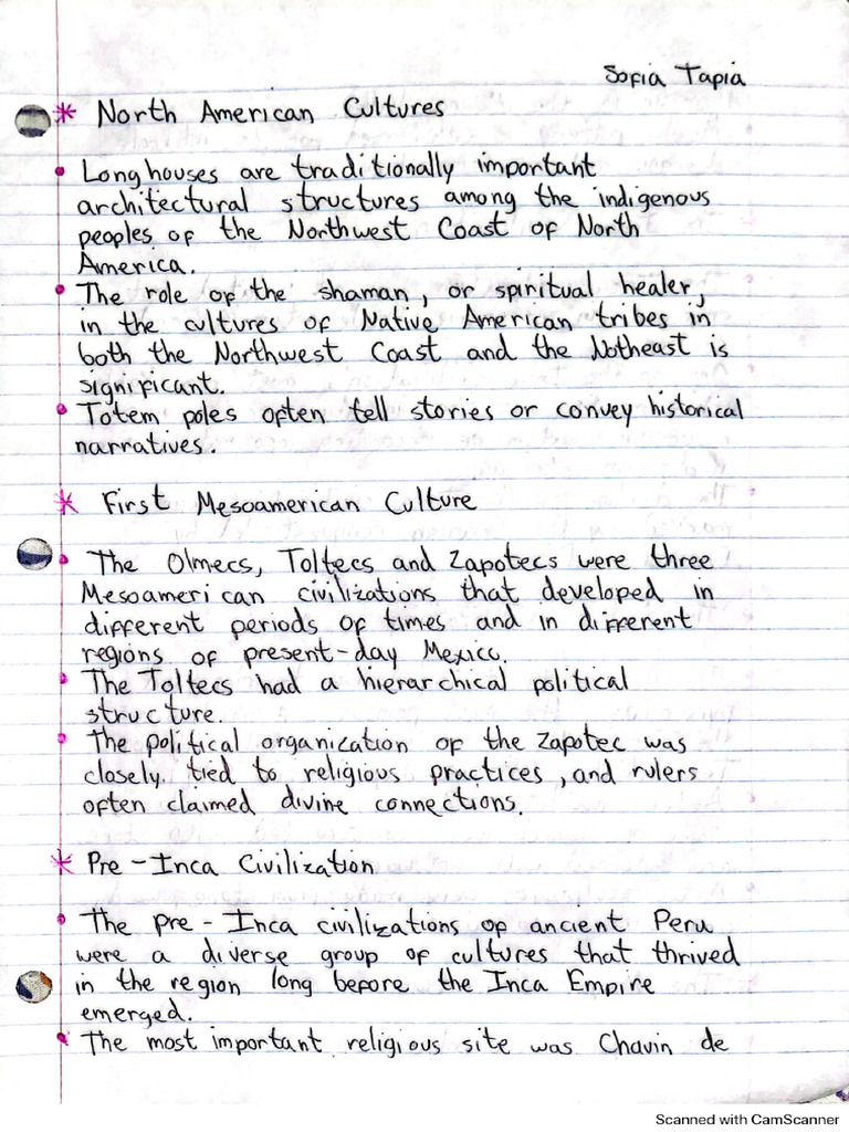 American Civilizations (Notes) - History | PDF