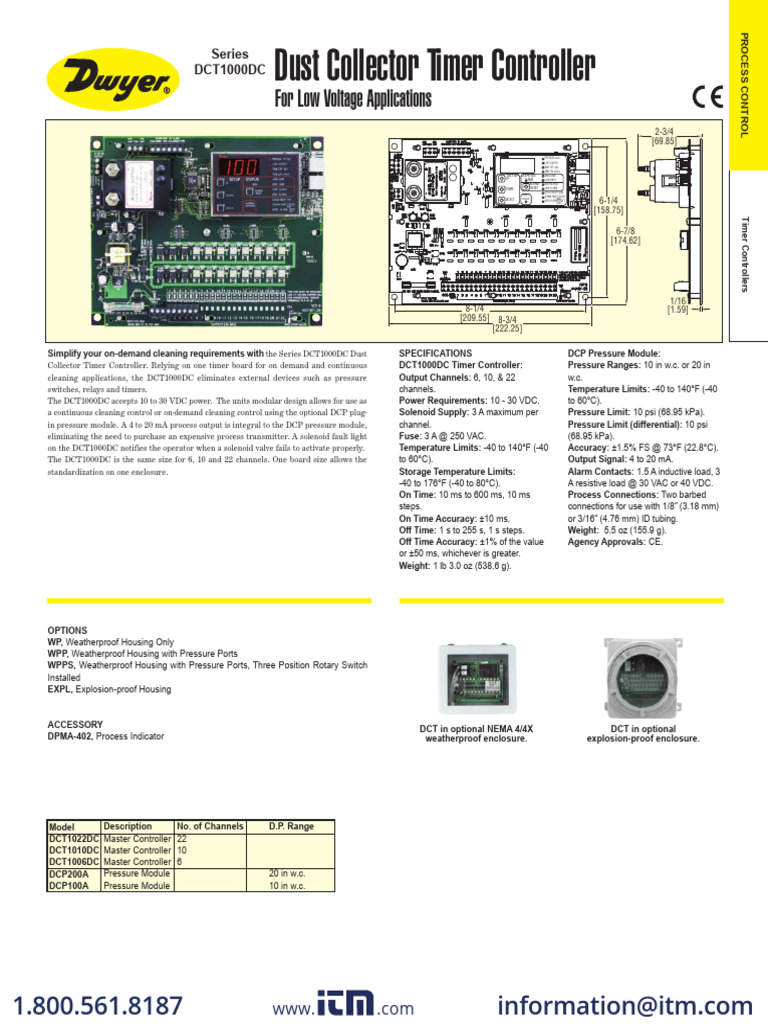 Dwyer Dct1010dc Timer Controller Datasheet | Download Free PDF | Timer ...