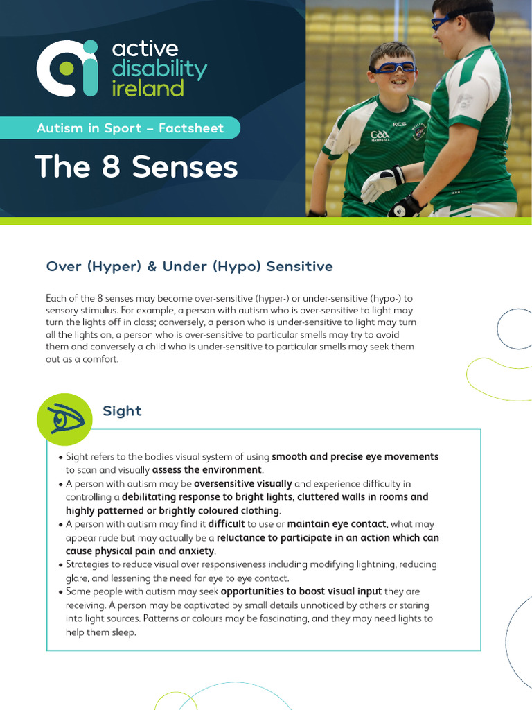 AUTISM_8_Senses FactSheet | PDF | Senses | Vestibular System
