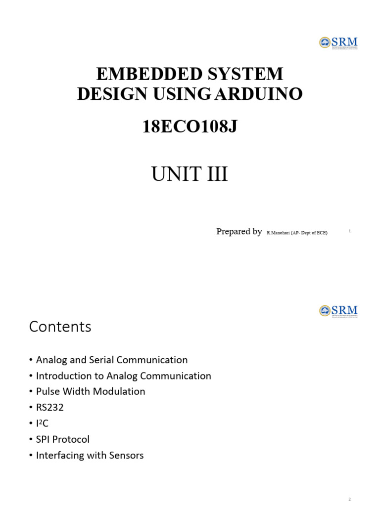 unit 3 aurdino 2 | PDF | Arduino | Manufactured Goods