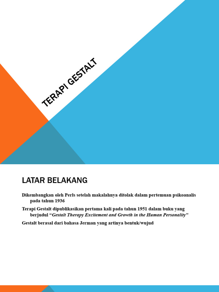 Terapi Gestalt | PDF | Karier & Perkembangan