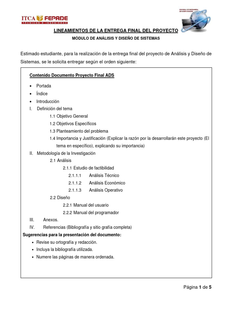 Lineamientos Proyecto ADS Final | PDF | Software | Usuario (informática)