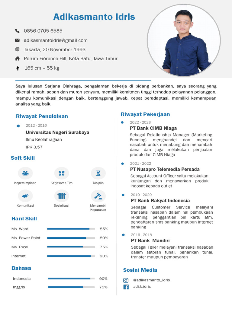 CV Adikasmanto Idris | PDF