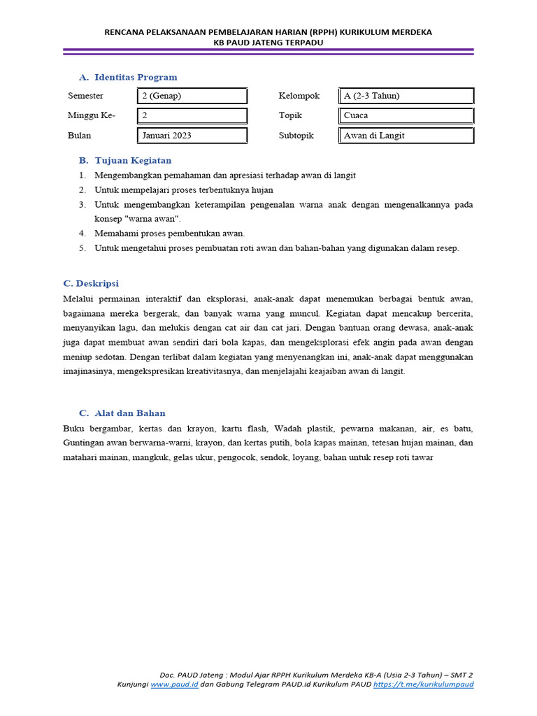 Tema 1 Awan Dilangit | PDF