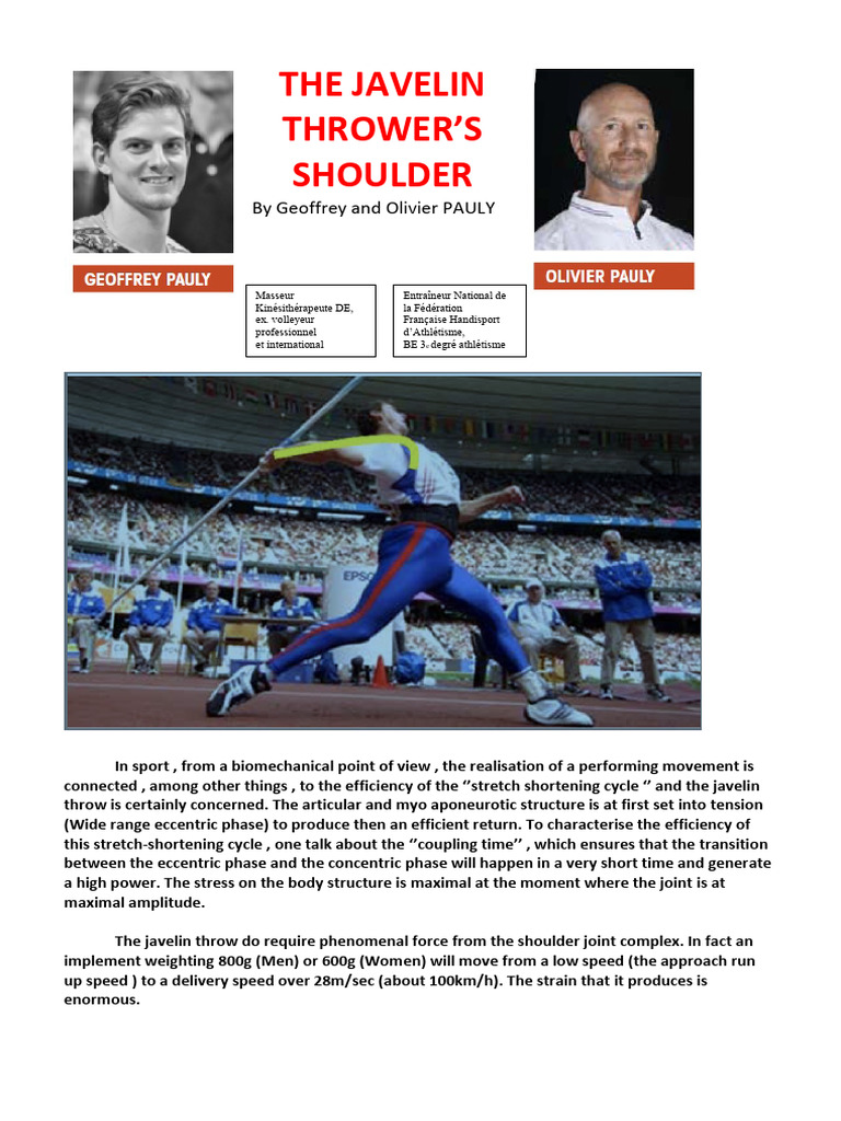 The-javelin-throwers-shoulder | PDF | Shoulder | Anatomical Terms Of Motion