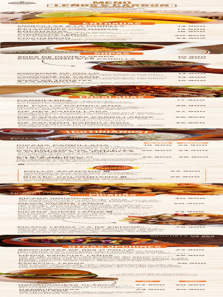 Menu Nacional en Espanol 1 | PDF