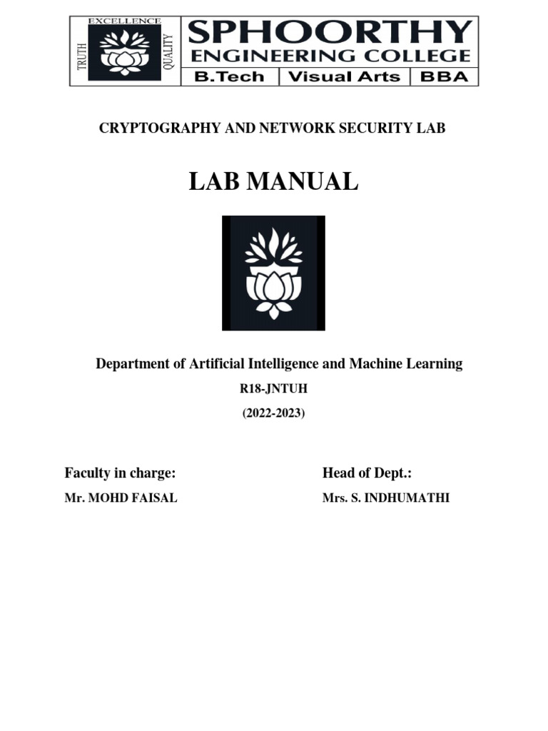 CNS Lab Manual | PDF | Cryptography | Engineering CNS Lab Manual | PDF | Cryptography | Engineering
