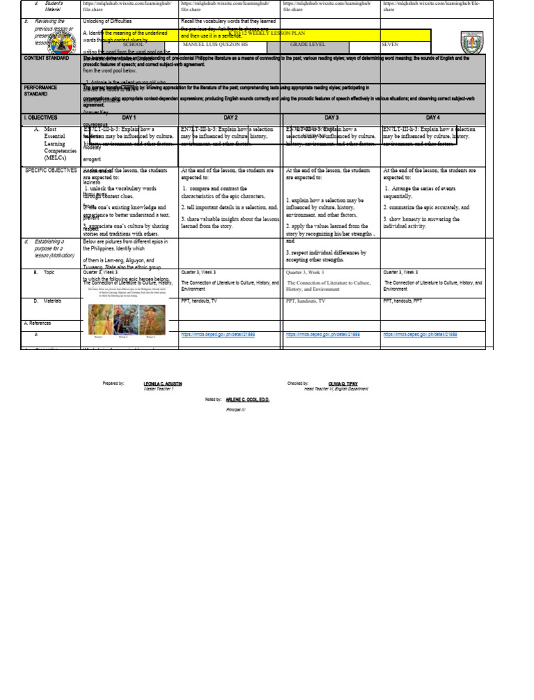 DLL Week 3 Q3 2023 2024 | PDF | Liberal Arts Education | Behavior Modification