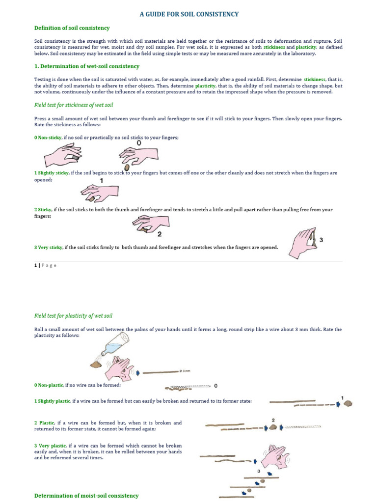 A Guide For Soil Consistency | PDF | Soil | Plasticity (Physics)