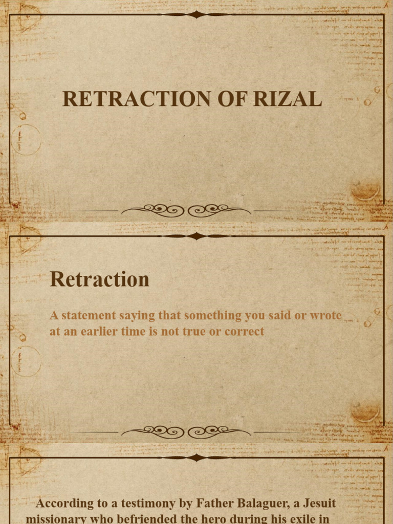 Retraction of Rizal | PDF