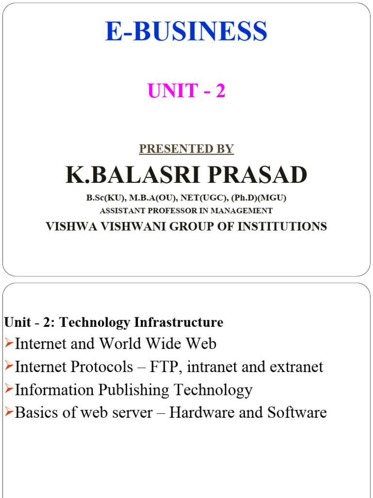 E Business Unit 2 | PDF | World Wide Web | Internet & Web