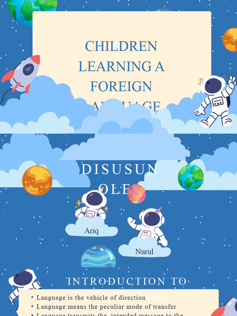 Children Learning A Foreign Language 2 | PDF | Thought | Learning
