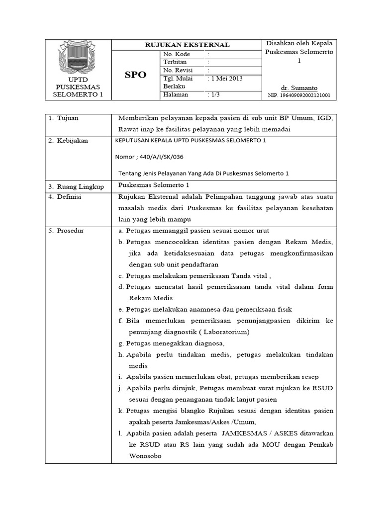 7.2.1.d Spo Rujukan Interna Eksterna | PDF | Sains & Matematika