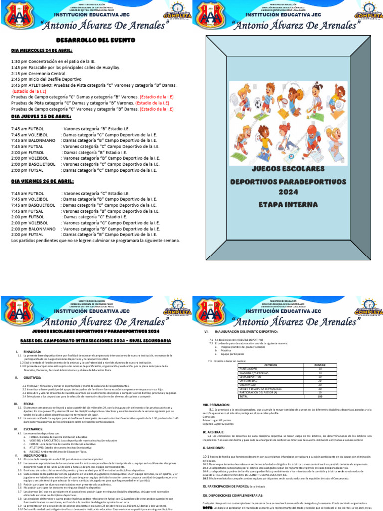 Bases Campeonato AAA 2024 Final | PDF | Reglas y regulaciones deportivas | Juegos de habilidad ...