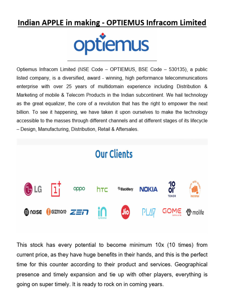 SuperbHIDDENGEM #Optiemus Infra | PDF | Apple Inc. | Smartphone