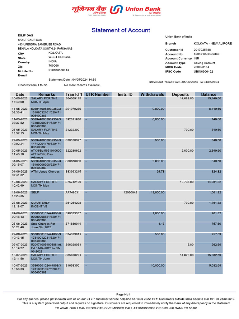 OpTransactionHistoryUX3 - PDF04 05 2024 | PDF | Banking Technology | Payments