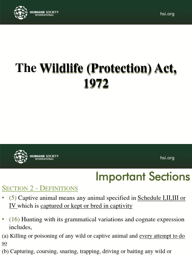 3.the Wildlife (Protection) Act, 1972 | PDF | Common Law | Justice 3.the Wildlife (Protection) Act, 1972 | PDF | Common Law | Justice