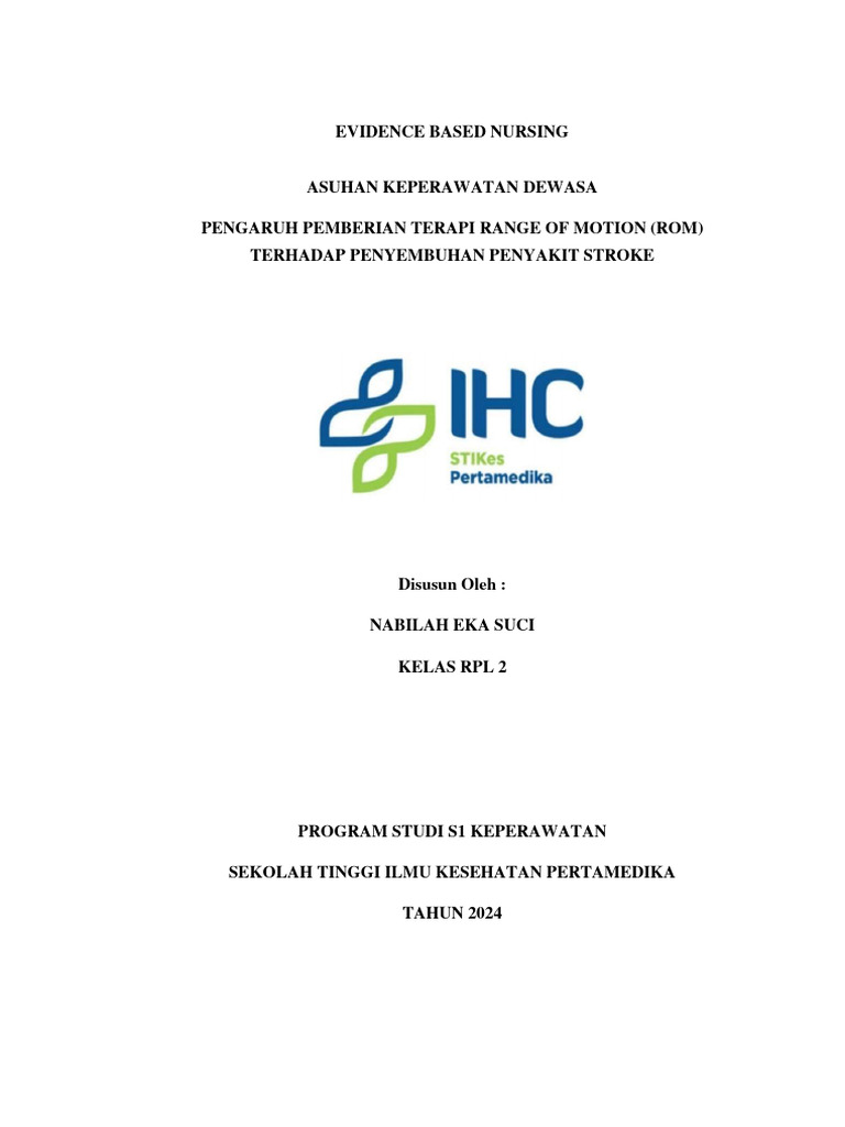 Analisa Jurnal Ebn Nabilah Eka | PDF | Pengembangan Diri | Kesehatan Holistik