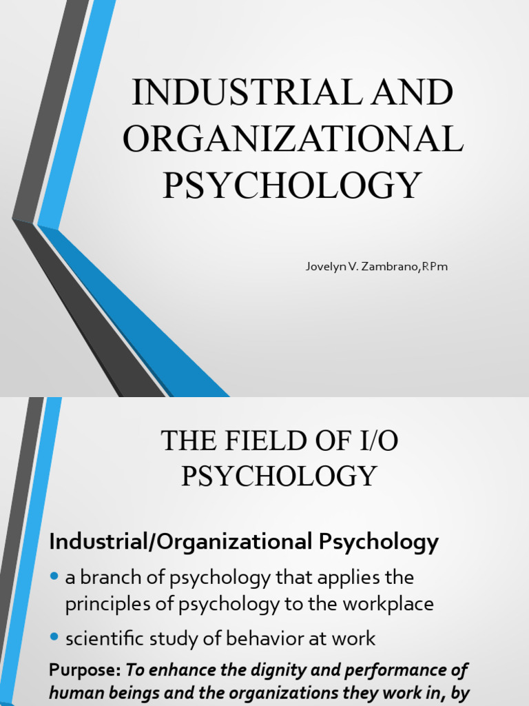 Industrial and Organizational Psychology Chapter 1 | PDF | Industrial ...