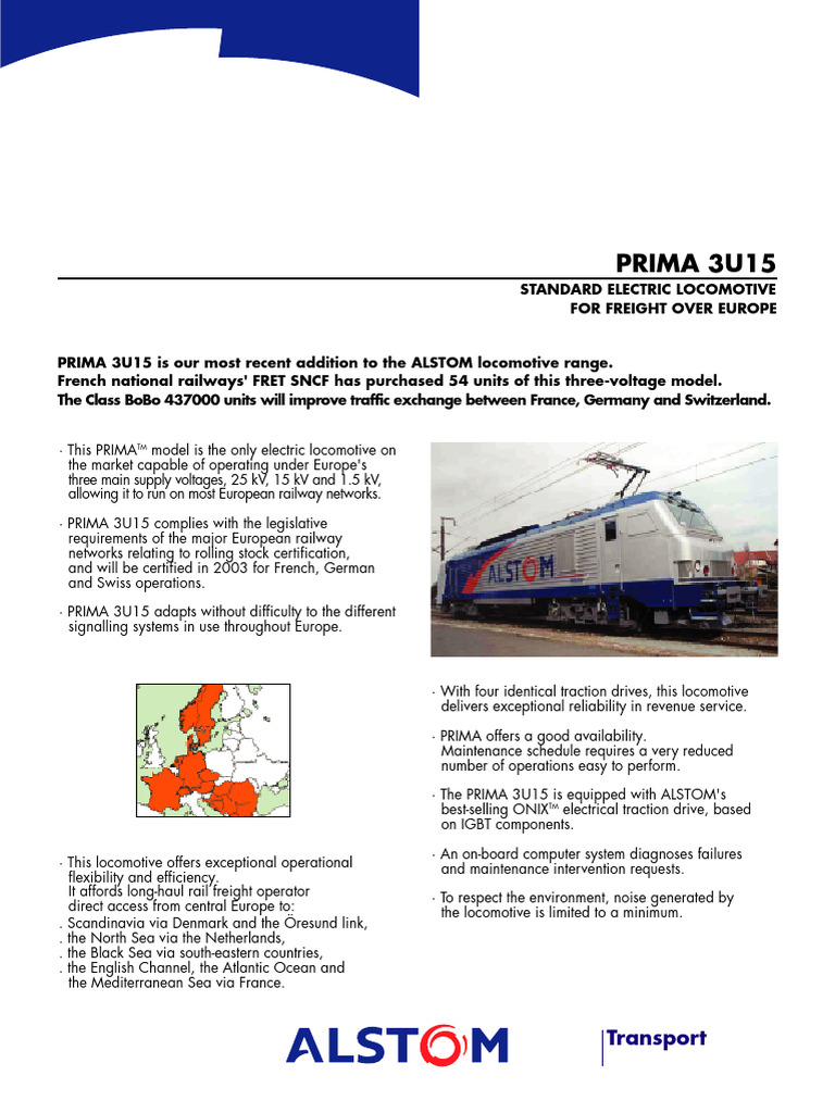 Libro Alstom Prima | PDF | Rail Transport | Locomotives