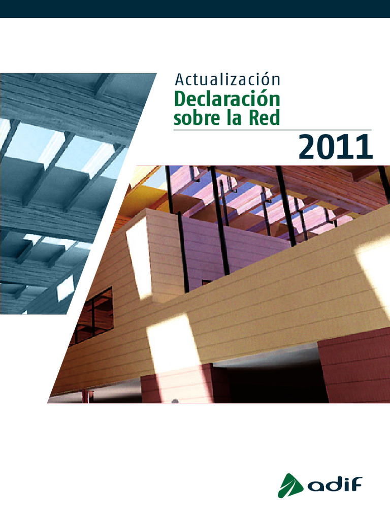 Libro Adif Declaración Red 2011 | PDF | Tren de alta velocidad | Transporte ferroviario