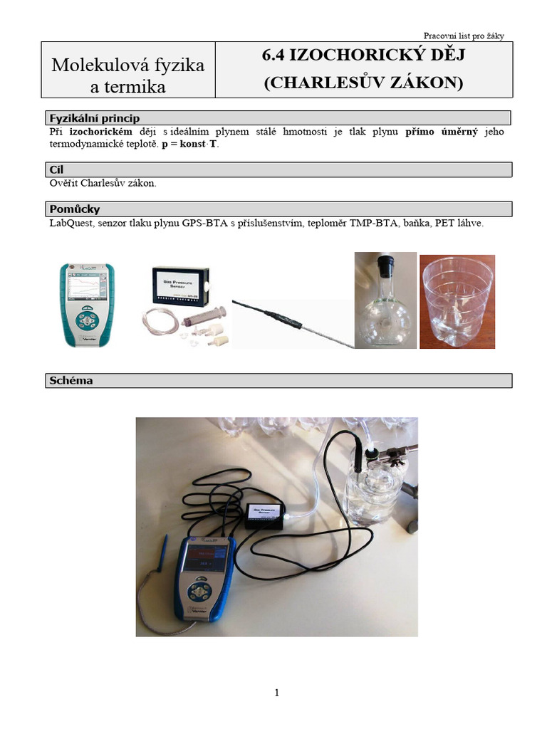 6.4 Izochoricky Dej Pracovni Listy | PDF