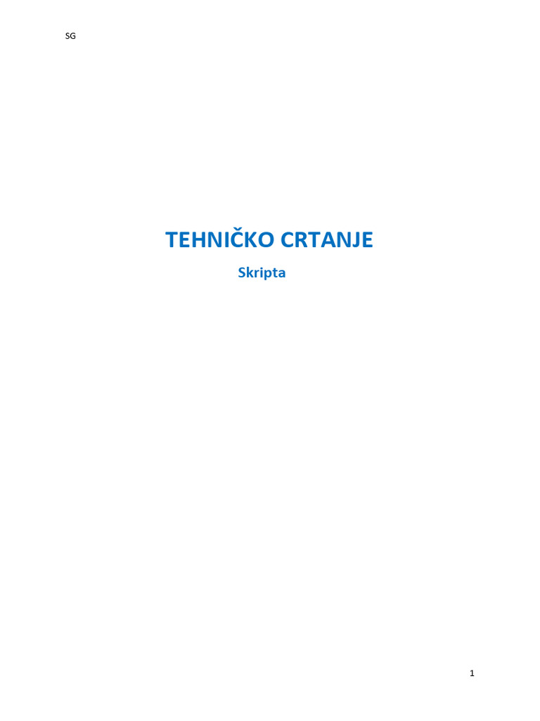 TEHNIČKO CRTANJE - Skripta | PDF