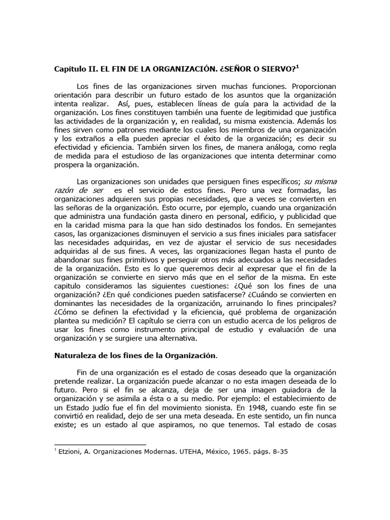 9) U1.Ob-ETZIONI Cap2 | PDF | Teoría | Hospital