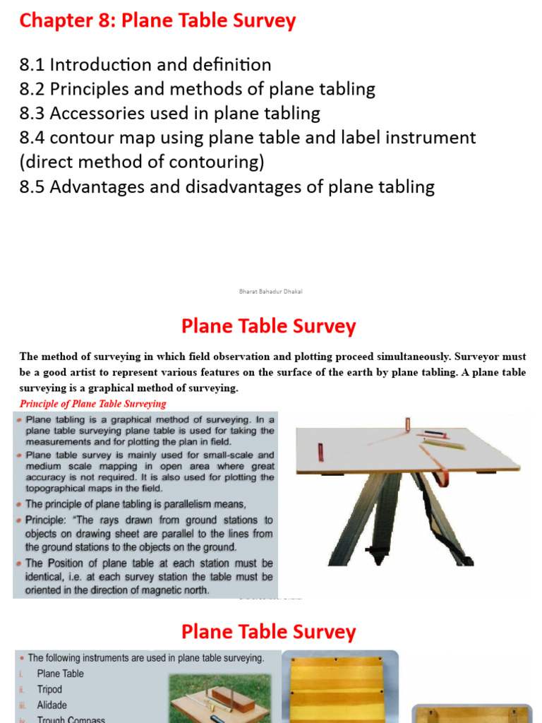 BBD Chapter 8 Plane Table | PDF