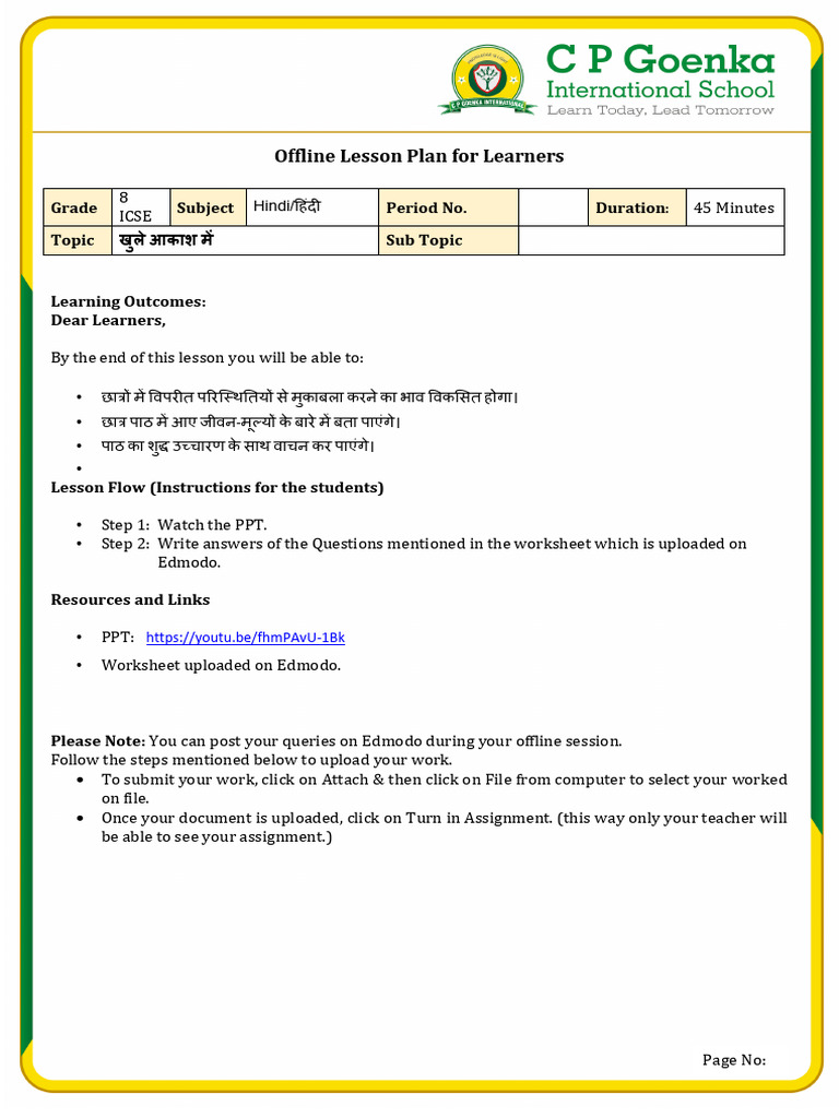 Ch2 Lesson KhuleAakashMe of LP | PDF
