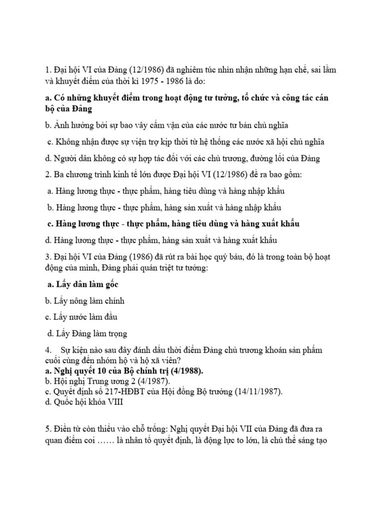 CÂU HỎI ÔN TẬP LSD | PDF