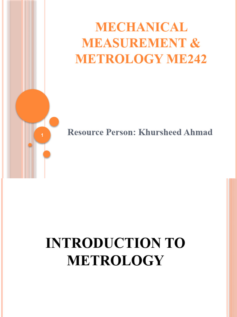 1 Metrology Complete | PDF | Metrology | Measurement