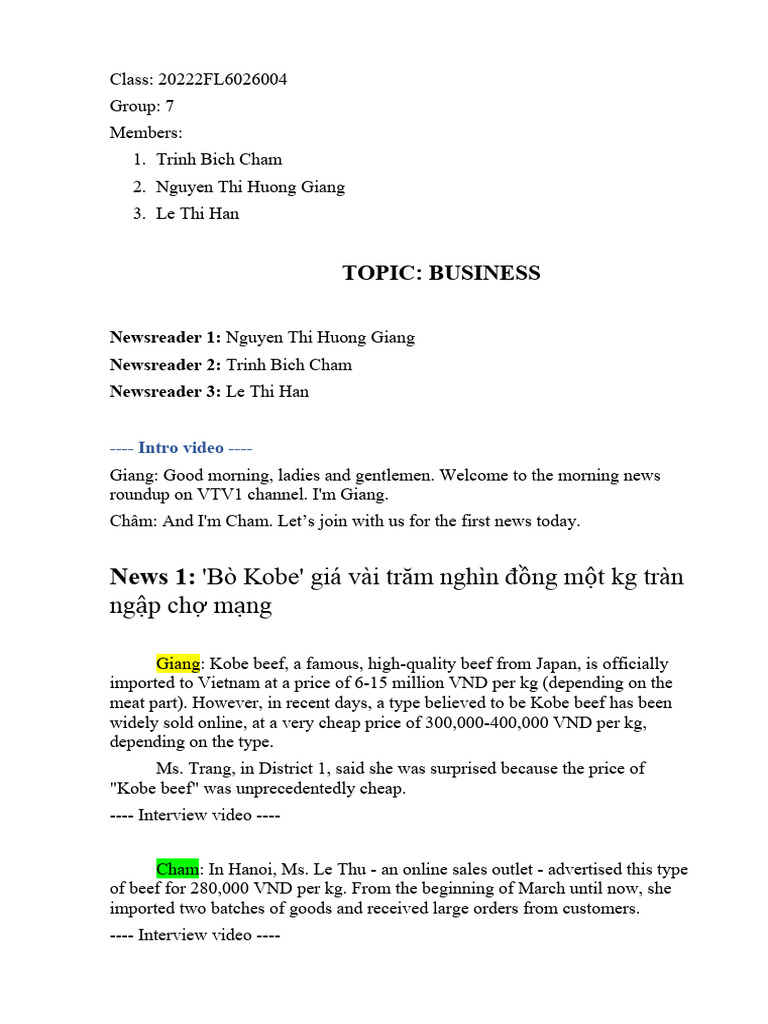 Script Report Speaking Skills 4 | Download Free PDF | Starbucks ...