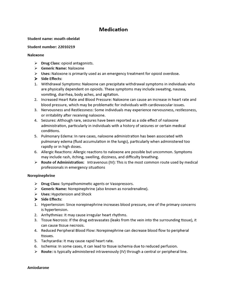Opioid Overdose and Hypertension Meds | PDF | Naloxone | Cardiovascular System