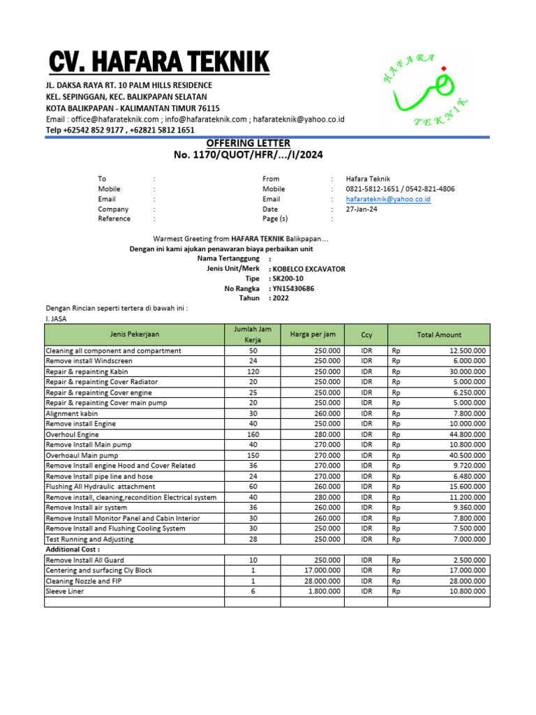 GL071049 - App D - Quotation 2 | PDF | Engines | Rotating Machines